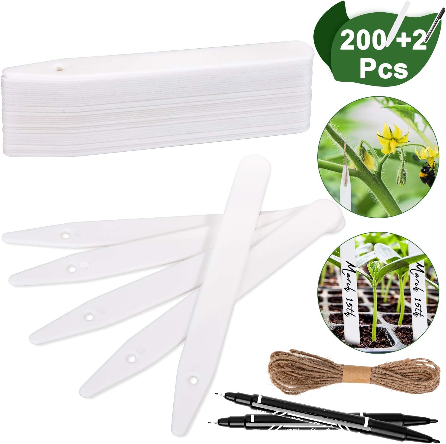Amazon.com: Whaline 200Pcs Large Plastic Plant Label with Hole, 6 Inch ...