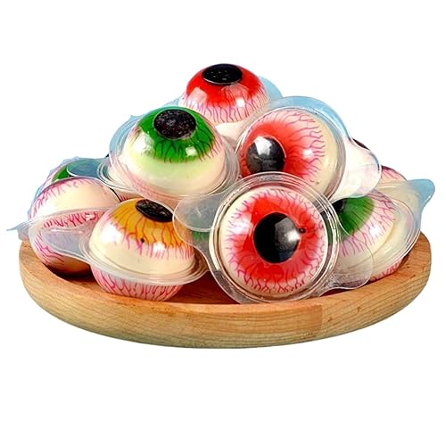 NS Halloween Gummy Eyeball Candy, Spooky Soft Chewy Candies with Jelly ...