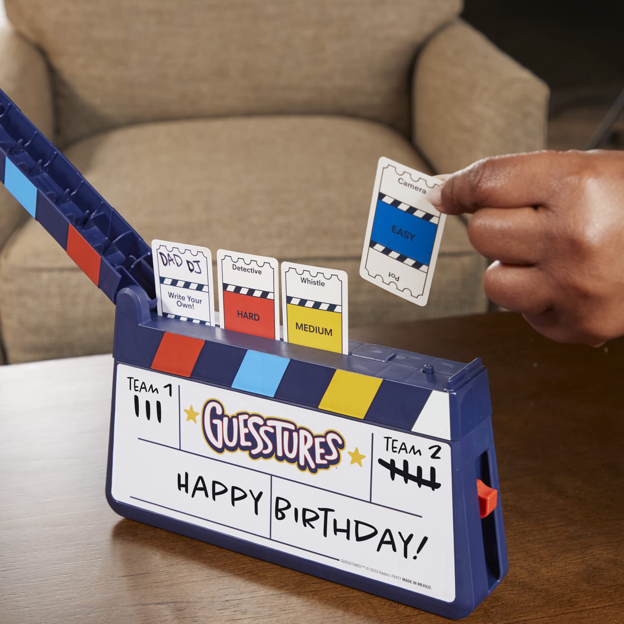 Hasbro Gaming Guesstures Game, Charades Game for 4 or More Players ...