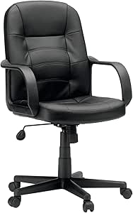 Amazon.com: Sauder Gruga Leather Manager Chair, Black finish: Kitchen ...