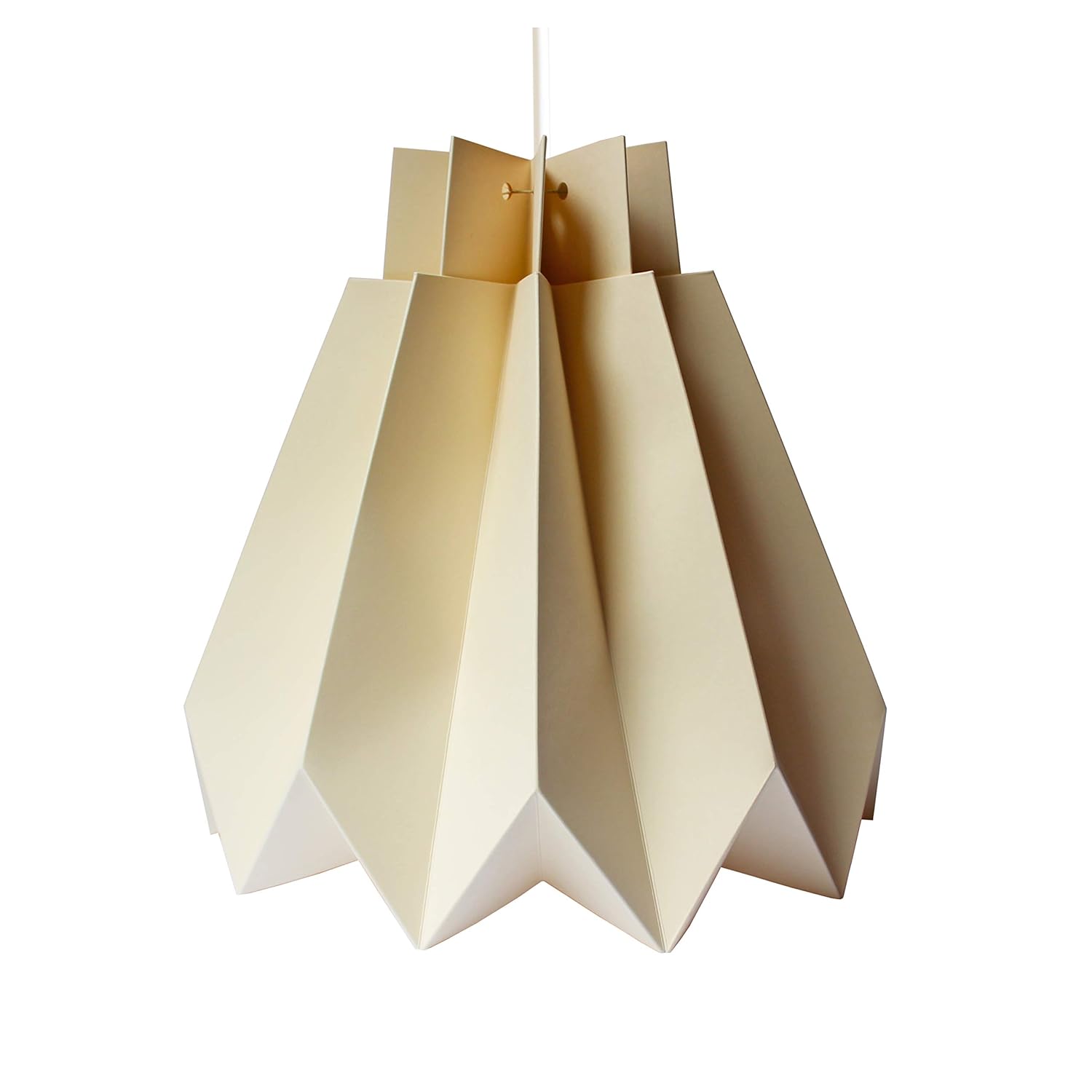 Suspension origami à faire soit même en papier jaune vanille - DIY ...