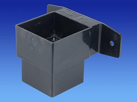 Wavin OSMA 4T824 BLACK Pipe Connector and Bracket Stand-Off 61mm Square ...