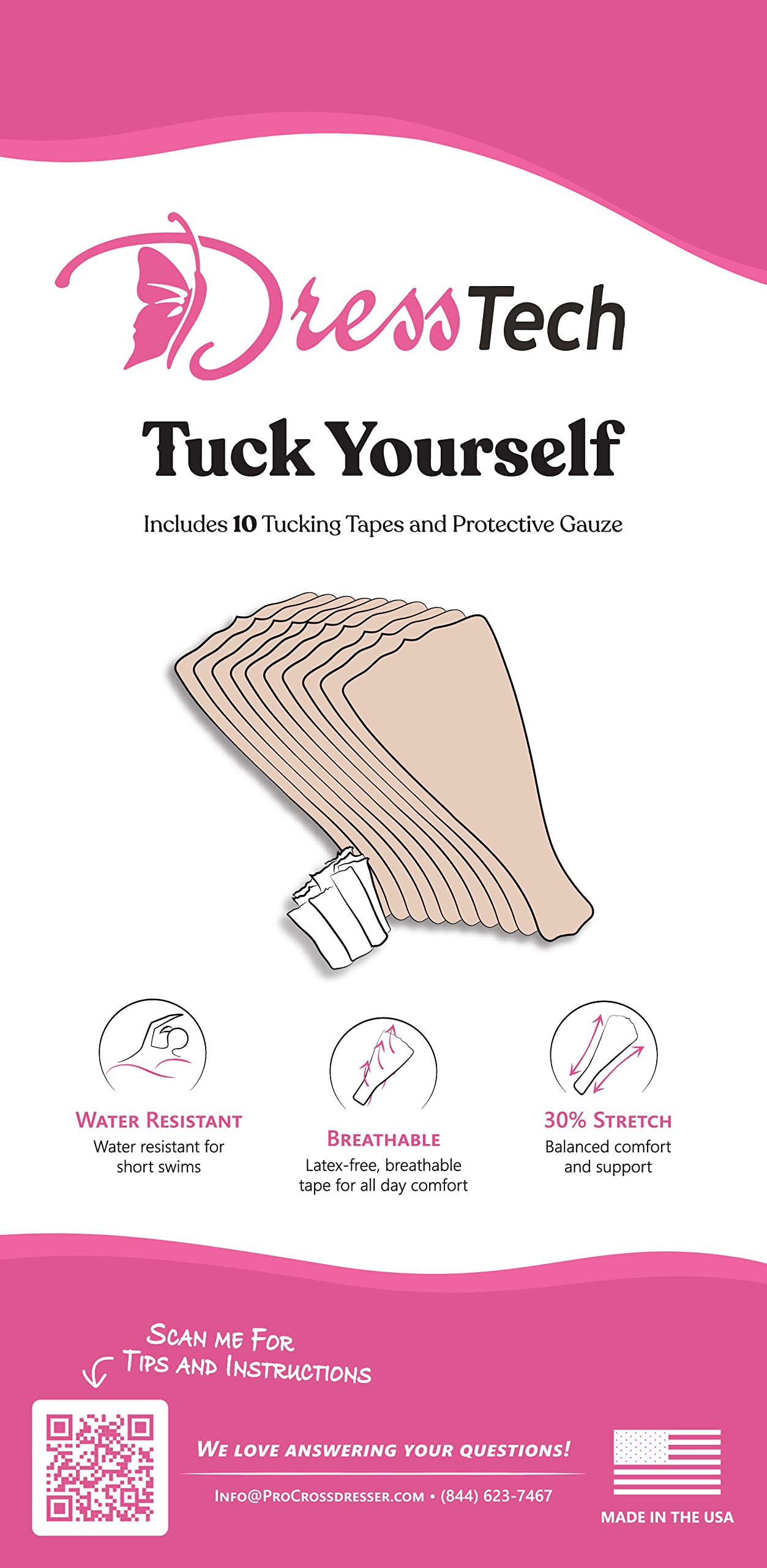 Mua DressTech Tuck Yourself Tucking Tape | 10 Pack For Trans Women ...