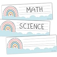 Amazon.com: 25 Boho Name Tags for Classroom Cubbies - Student Desk Name ...