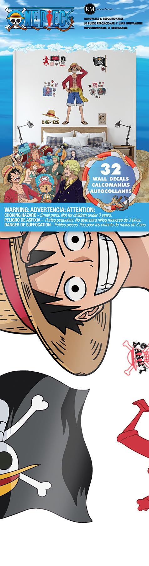 RoomMates RMK5439GM One Piece Luffy Wall Decal, Red on Galleon Philippines