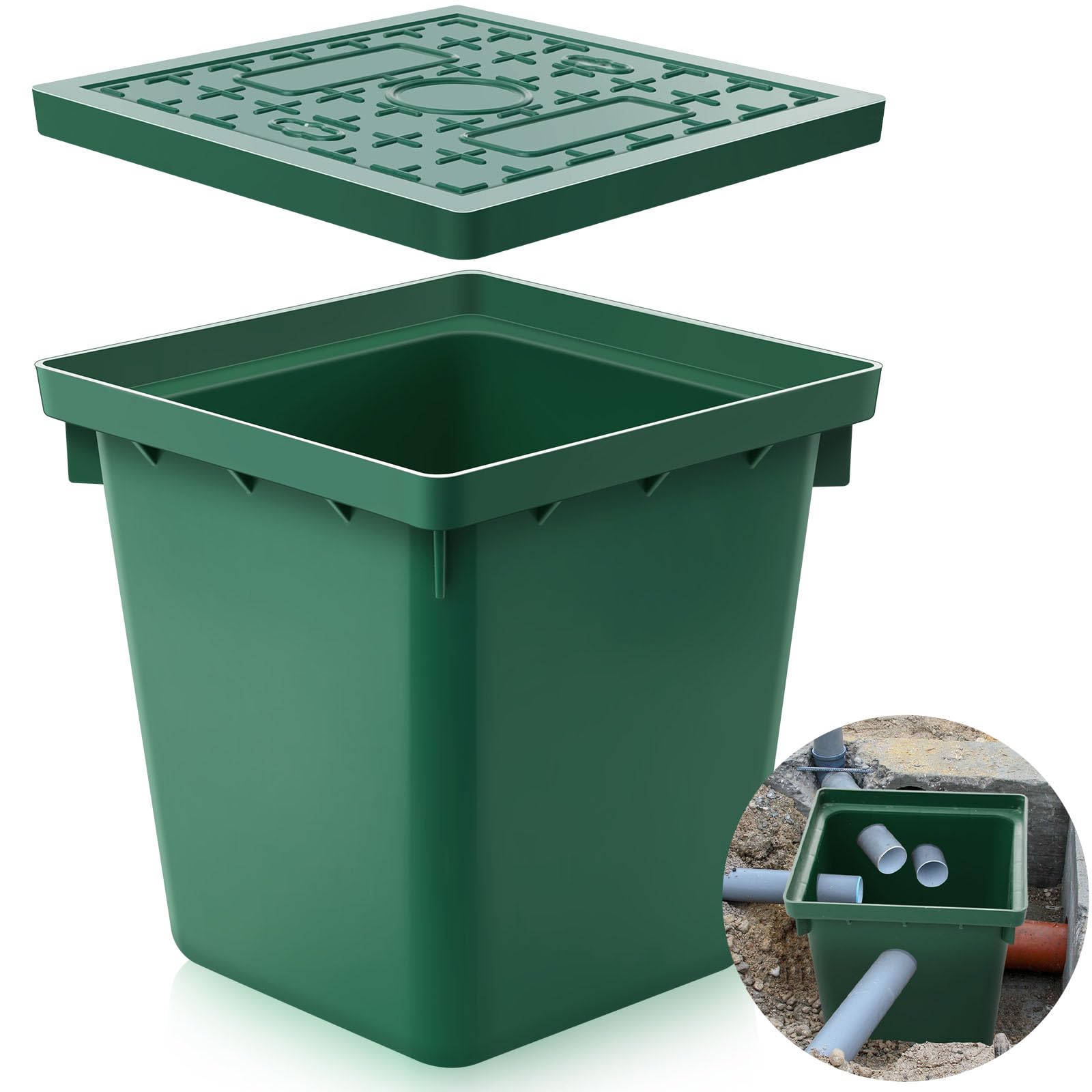 Saysurey 16 x 16 x 16 Inch Underground Electrical Junction Box ...