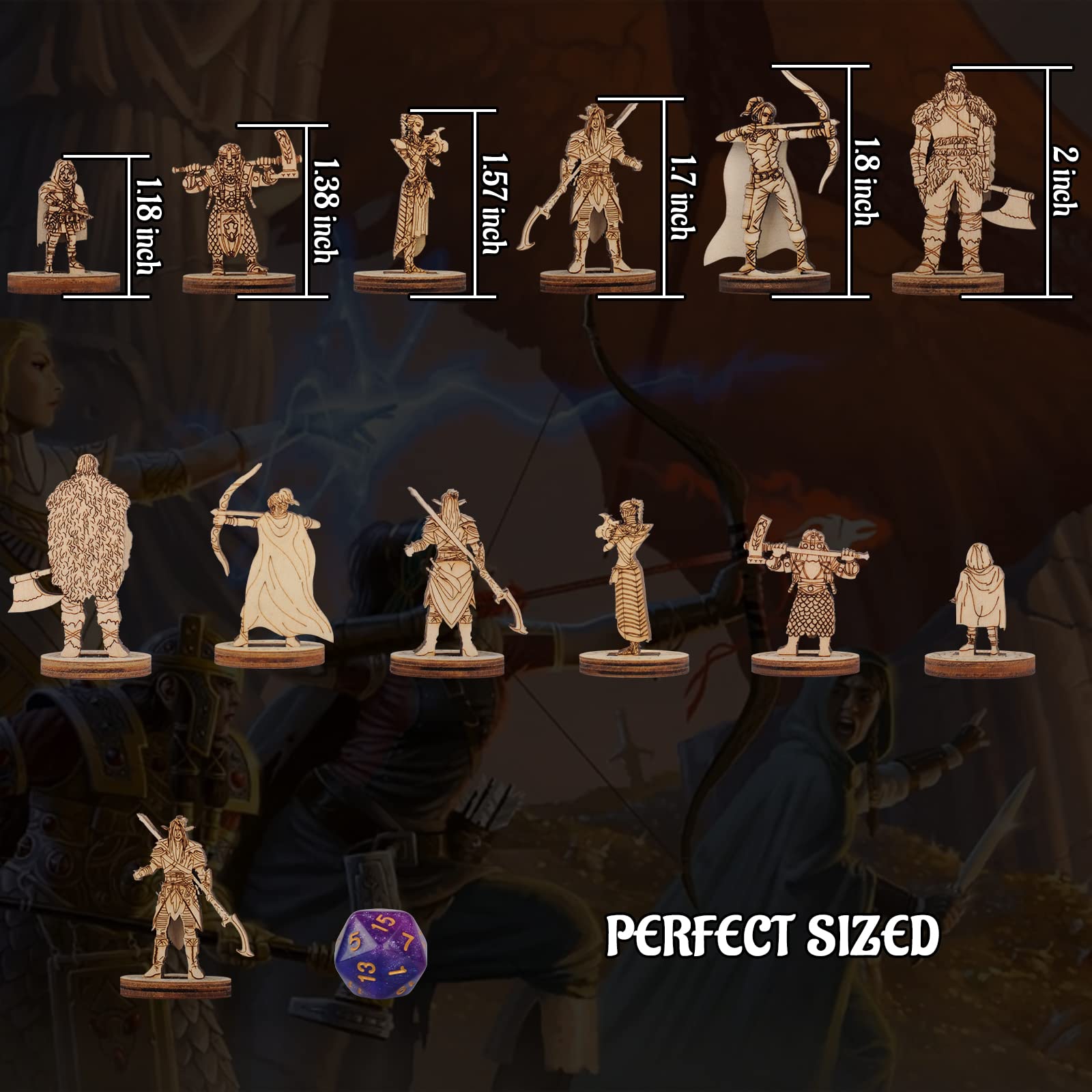 Mua CZYY Fantasy Miniatures 2.5D Wood Laser Cut Figures 28mm Scale 6PCS ...