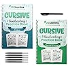 Cursive Handwriting Kit - Reusable Copybooks for Kids - Large Writing ...