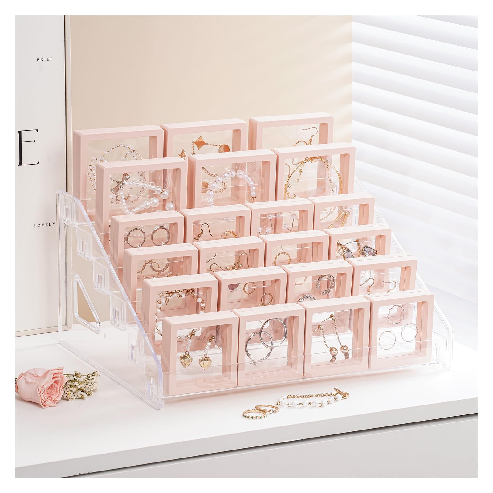 ProCase 3D Floating Display Frame Case with Stand, Clear Display Easel ...