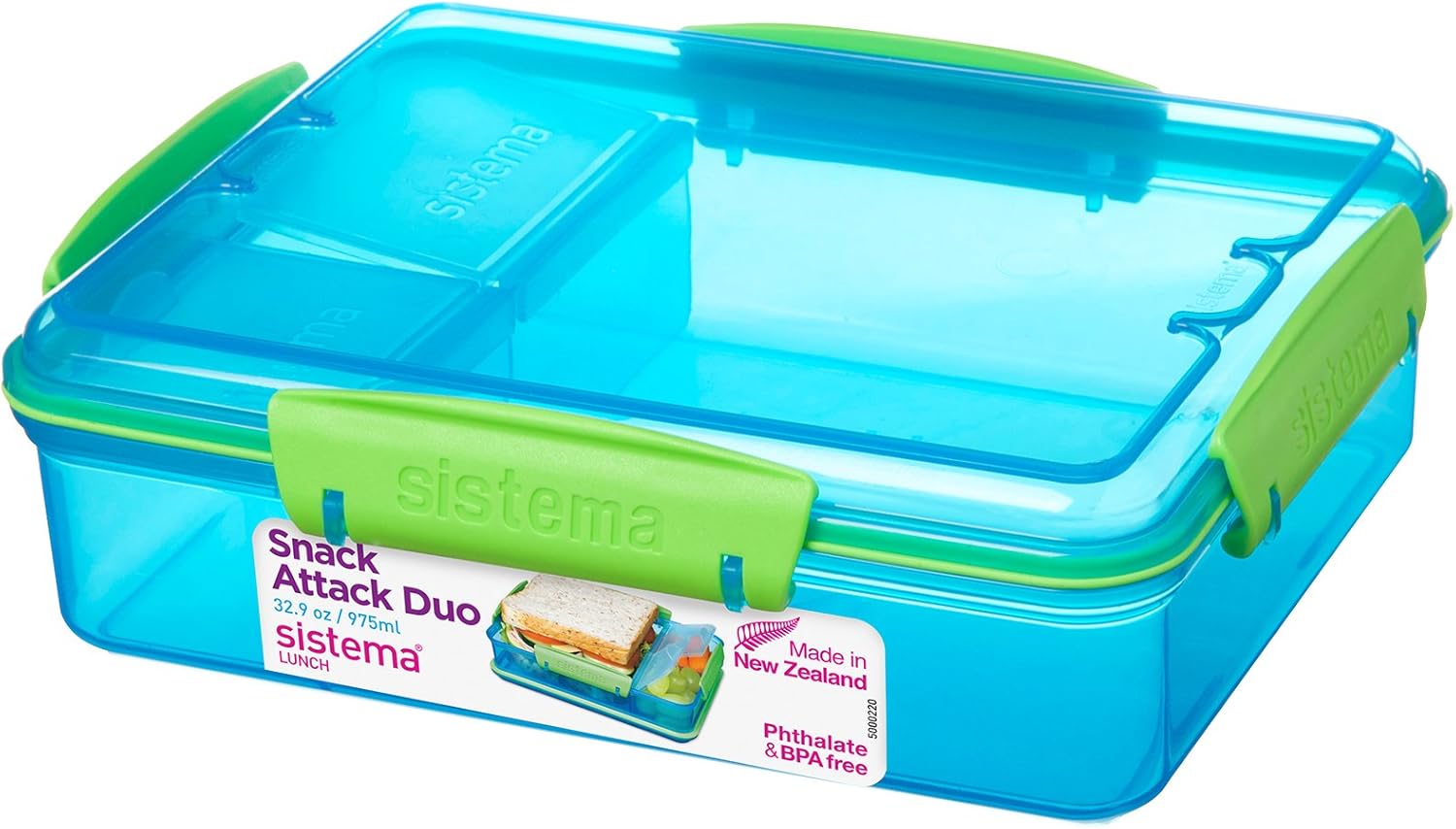Sistema Snack Attack Duo - Recipiente para Comida, 975 ml, plástico, 19 ...