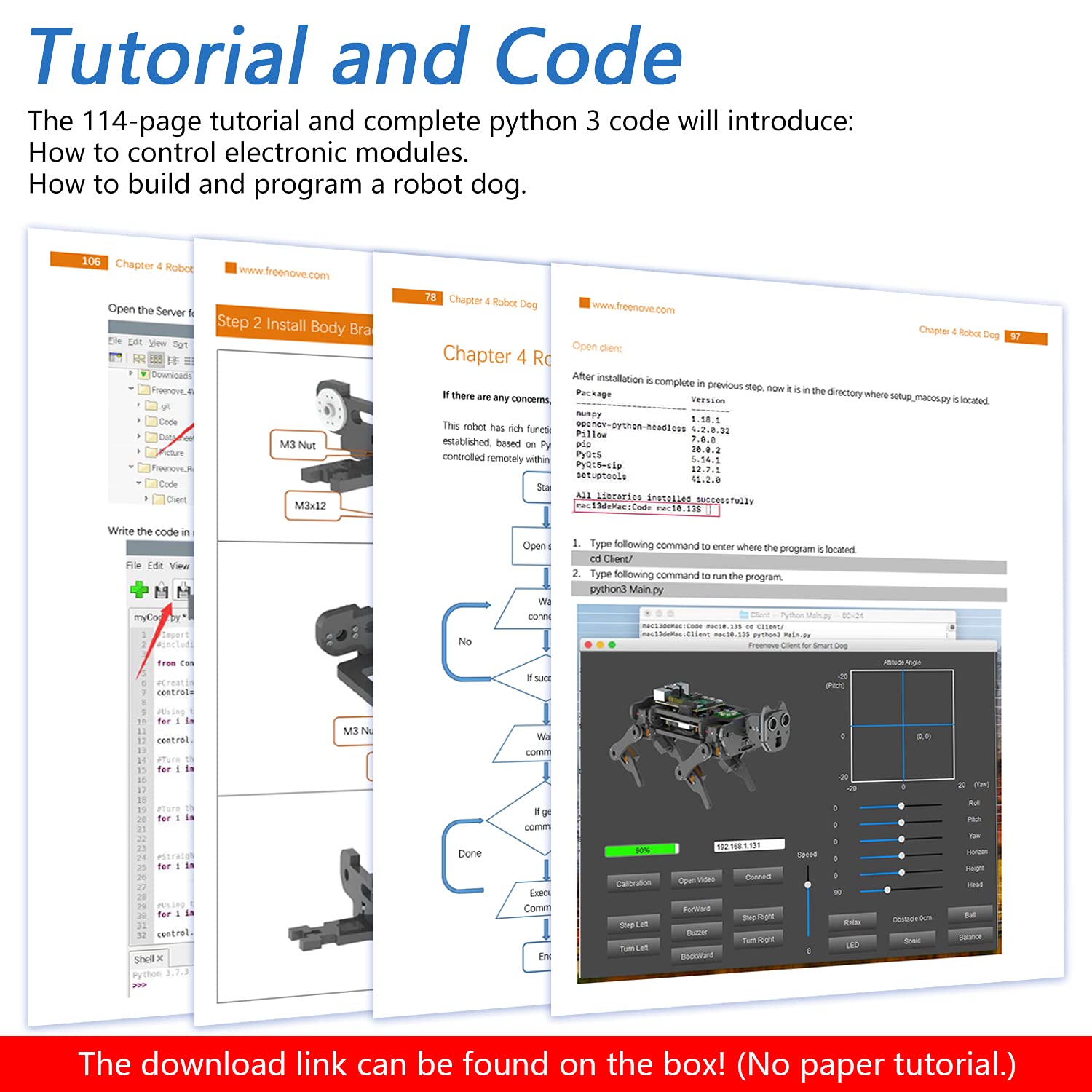Mua FREENOVE Robot Dog Kit for Raspberry Pi 4 B 3 B+ B A+, Walking ...