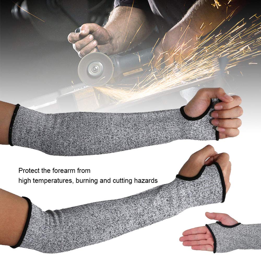 2PCS Arm Protective Sleeves,Cut Resistant Sleeves with Thumb Hole Heat ...
