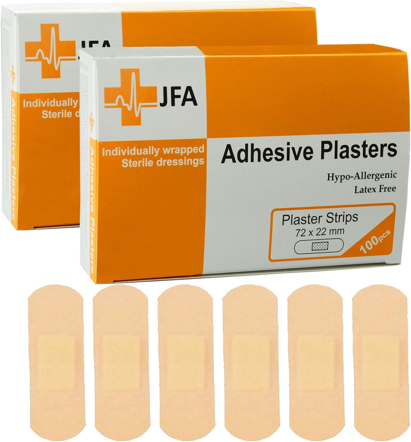 JFA Washproof Large Strip Plasters 22 x 72mm 100 Plasters Per Pack ...