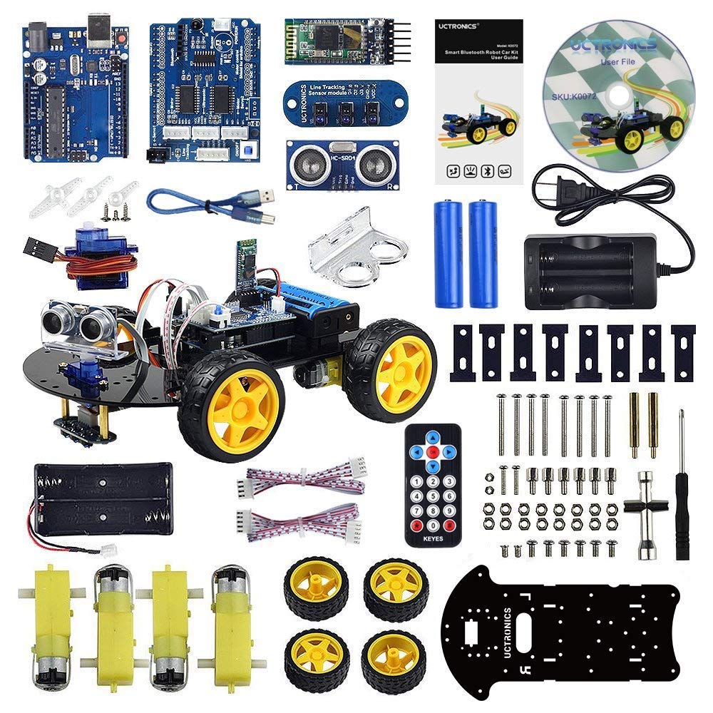 UCTRONICS Smart Bluetooth Robot Car Kit - Board for Arduino UNO R3 ...