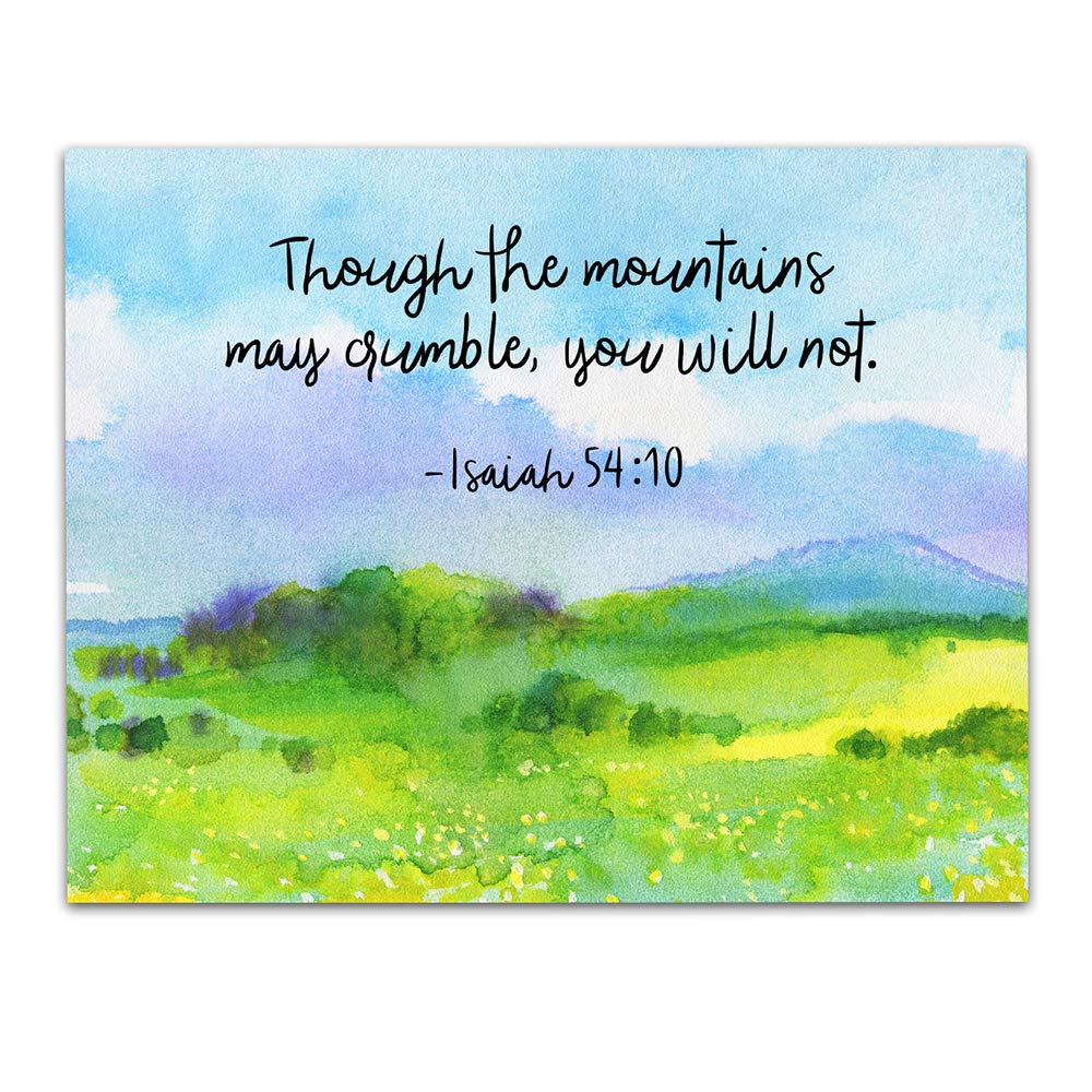 Amazon.com: Isaiah 54:10"Though the Mountains May Crumble, You Will Not ...
