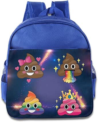 Cute Emoji Rainbow Poop Children Toddler Backpack Preschool Carry Bag ...