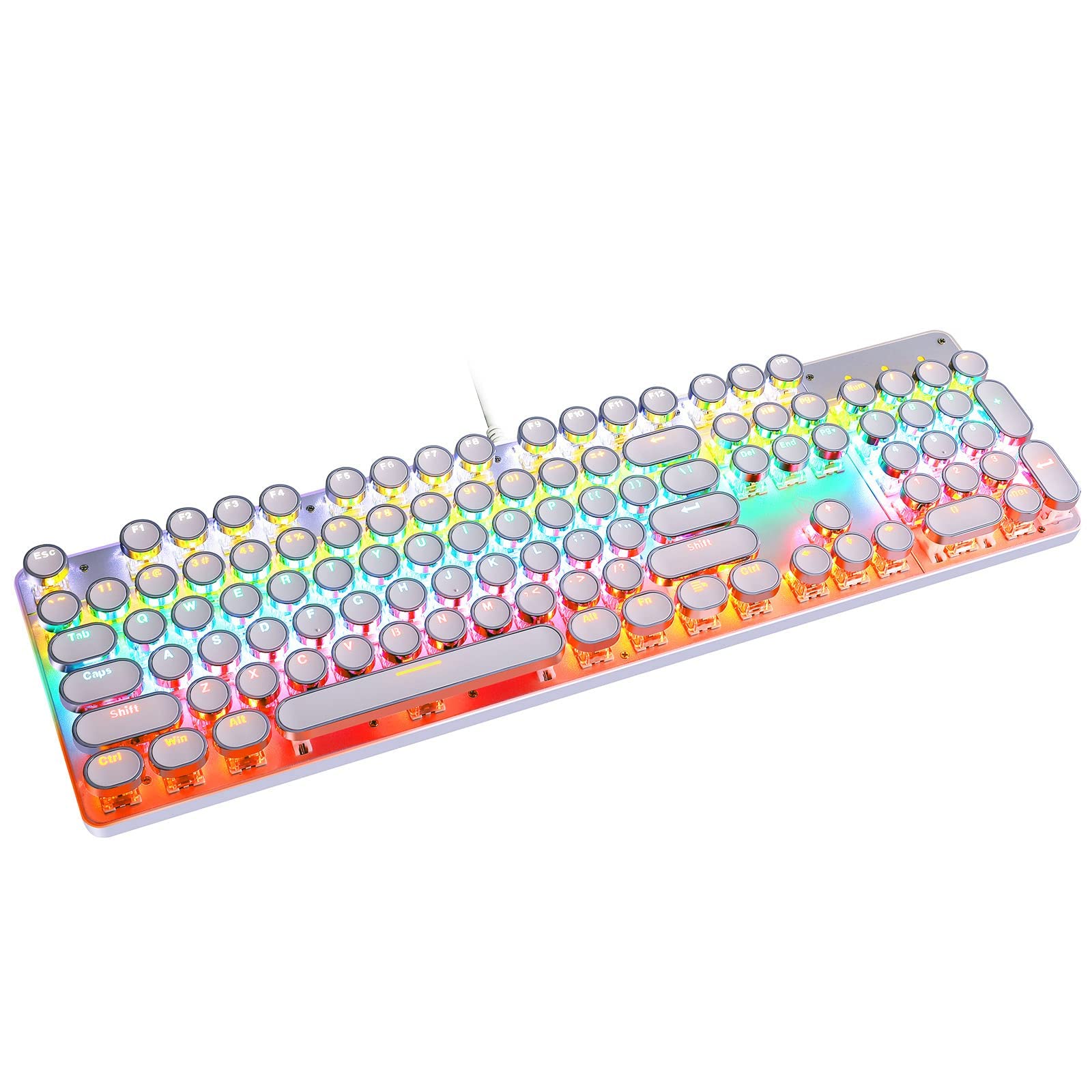 Mua Typewriter Style Mechanical Gaming Keyboard LED Backlit Wired with ...