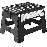 Amazon.com: Casafield 9" Folding Step Stool with Handle, Black ...