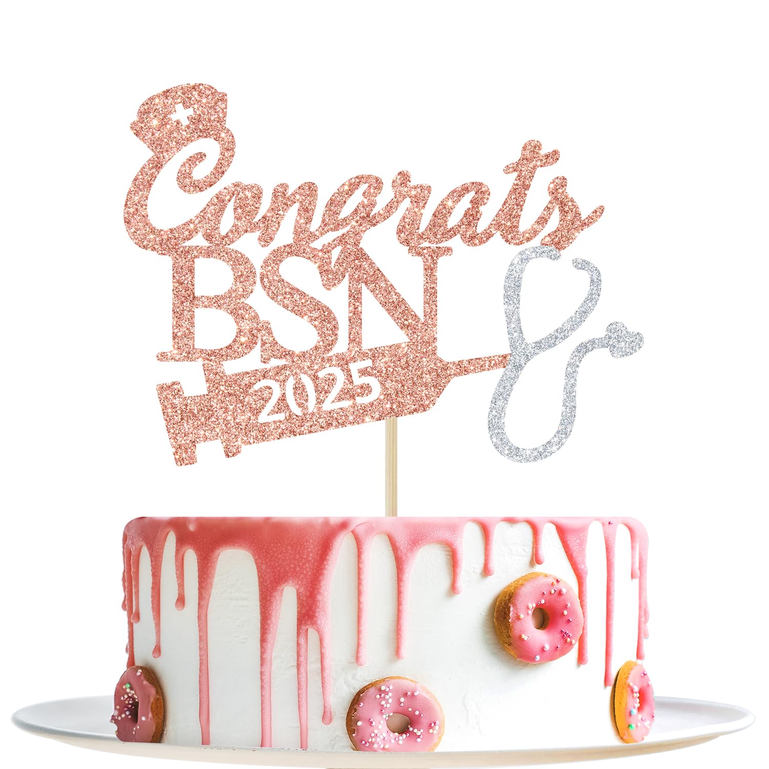 Congrats BSN 2025 Cake Topper - BSN Graduation Decorations - 2025 Nurse ...