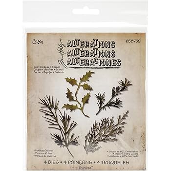 Sizzix 661597 Thinlits Die Set, Holiday Greens, Mini by Tim Holtz (11-Pack): Amazon.ca: Home ...