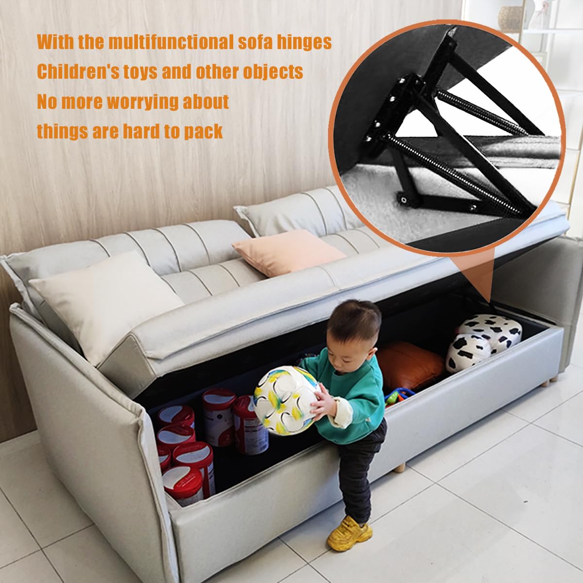 Mua ANTEISI Large Lift and Up Hinges,Sofa Bed Storage Lifting Hinge ...