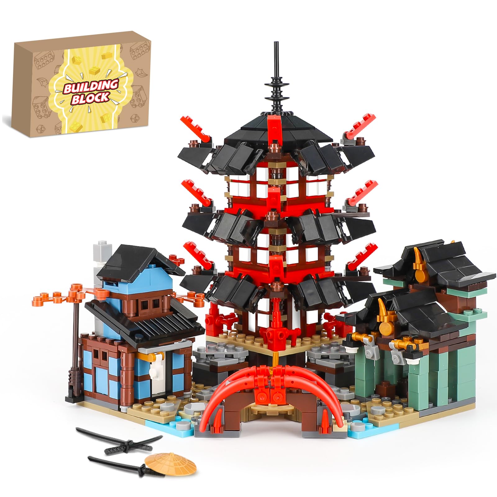 TOY PLAYER MOC Ninja Temple Building Set -Compatible with LEG0 Ninja ...