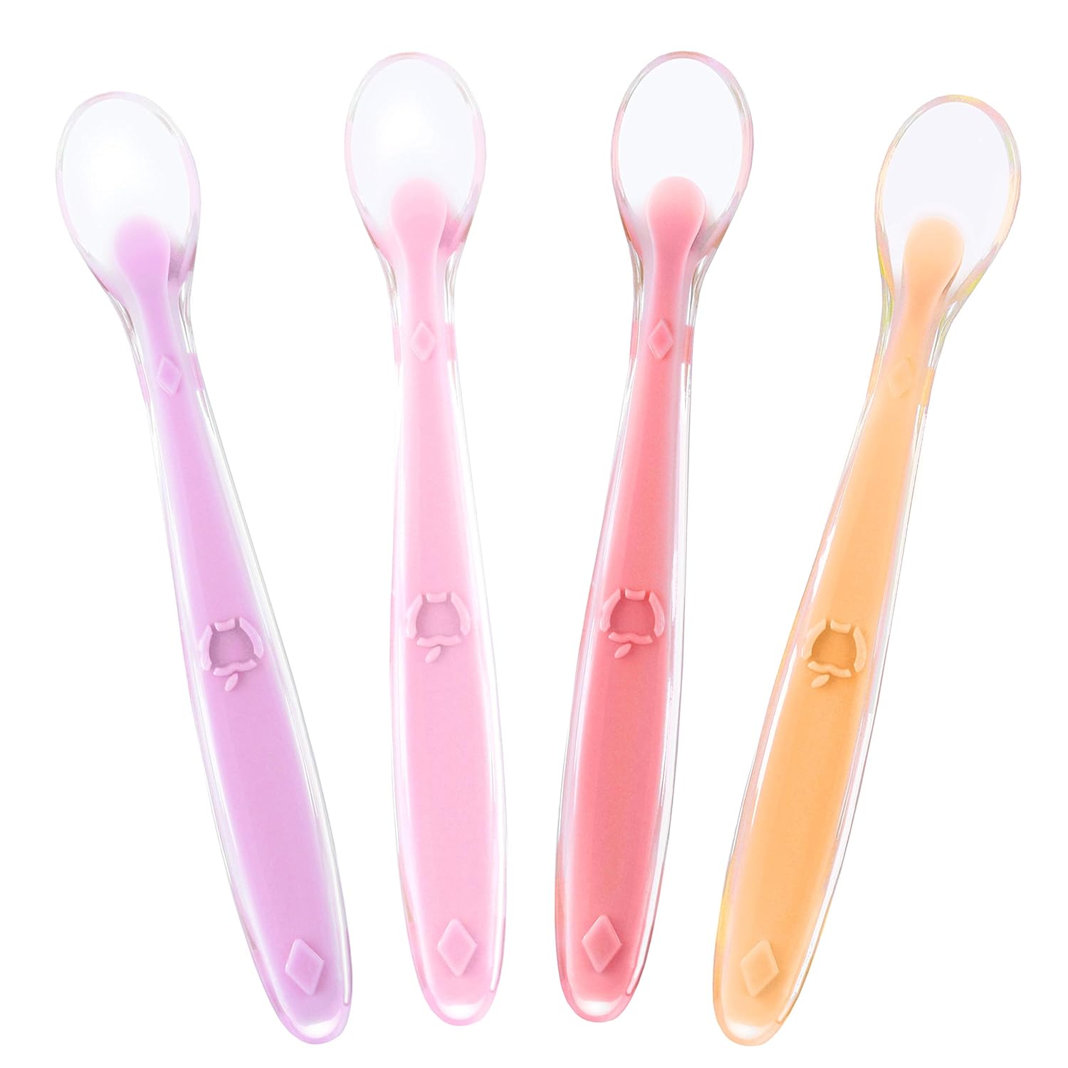 Amazon.com : Best First Stage Baby Infant Spoons BPA Free, 4-Pack, Soft ...