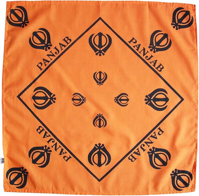 DTF Sikh Panjab Bandana Orange: Amazon.co.uk: Clothing
