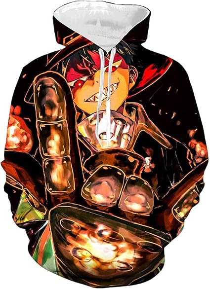 Anime Fire Force Cosplay Hoodies,Unisex 3D Printing Hooded Sweatshirt ...