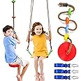 Amazon.com: Tree Swing Climbing Rope 2 Pack Multicolor with Platforms ...