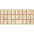 Amazon.com: 2 in Wooden Letters with Storage Tray for Crafts, Wood ...