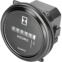 Amazon.com: kosiwun Mechanical Hour Meter Gauge 2" Round Quartz Hourmeter Replacement for Boat ...