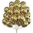 Amazon.com: PartyWoo Gold Balloons, 50 pcs 12 inch Metallic Balloons ...