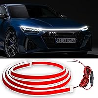 Amazon.com: SAMGCHI 71 Inches Car Hood Light Strip, Dynamic Car LED Strip Light, Exterior ...