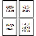 Amazon.com: Fun Colorful Kids Bathroom Rules Poster Prints for Home ...