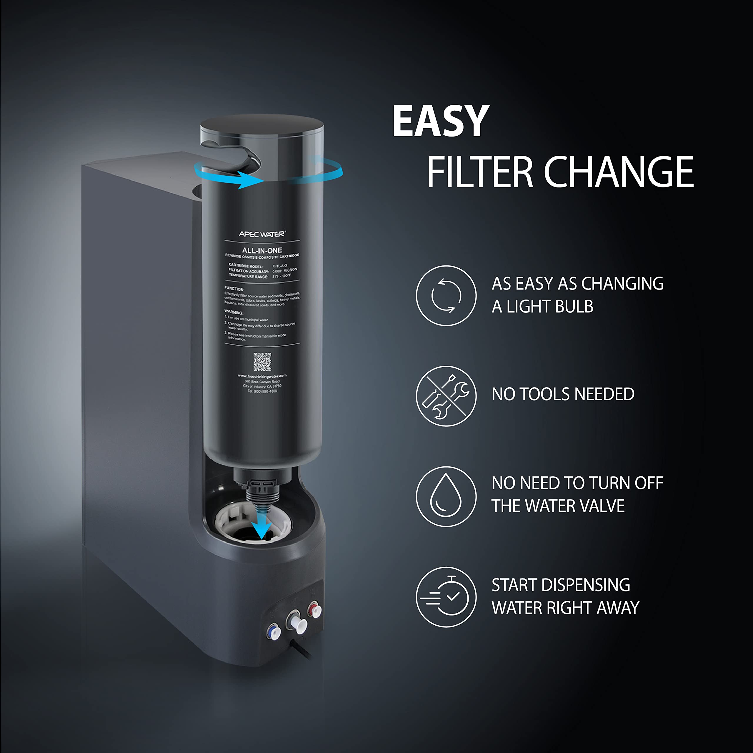 Mua APEC WATER Tankless RO Water Filter System ROTL-AIO - Four-in-One Premium Reverse Osmosis ...