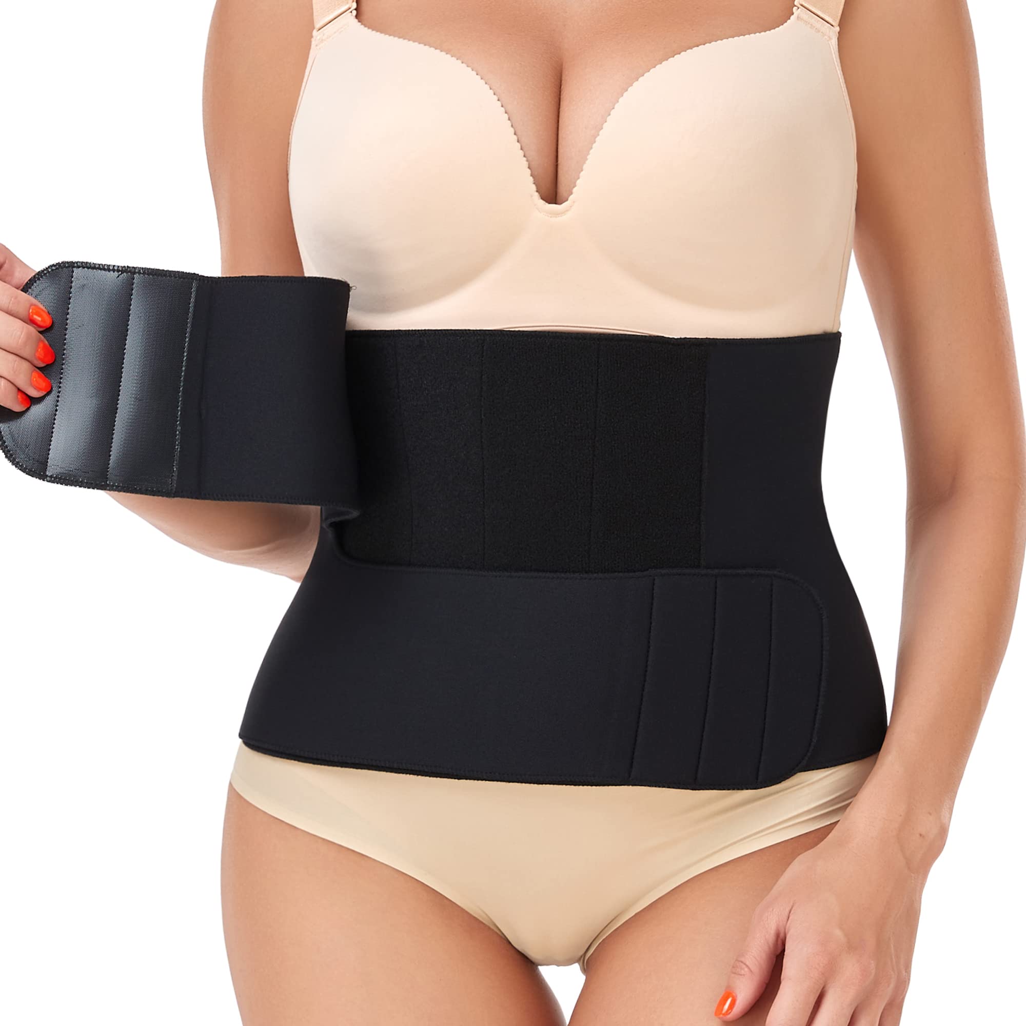 PAZ WEAN Abdominal Tummy Tuck Binder Post Op Belly Band Support Belt after Hysterectomy Surgery ...