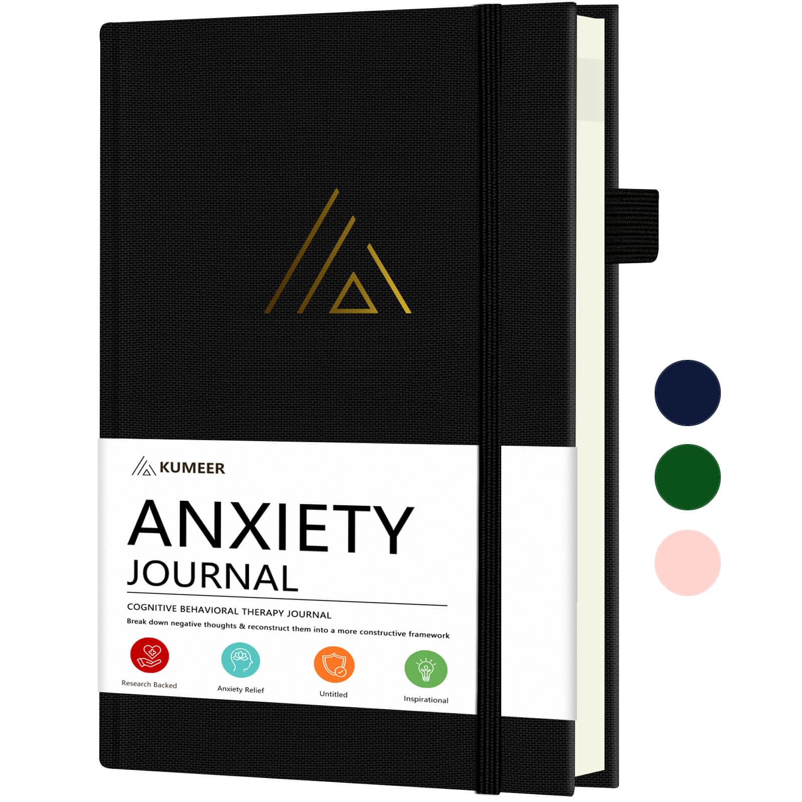 KUMEER Guided Anxiety Journal for Women and Men, Cognitive Behavioral ...