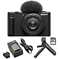 Amazon.com : Sony ZV-1F Vlog Camera for Content Creators and Vloggers (Black) Bundle with ...