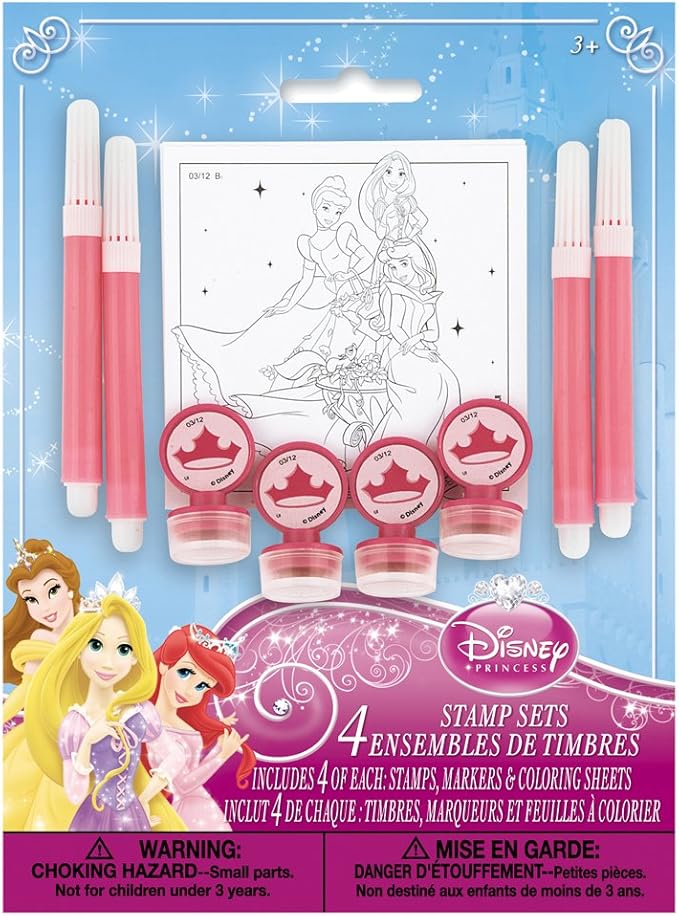 Amazon.com: Disney Princess Stamp Set Party Favors, 4ct: Toys & Games