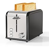 Amazon.com: Simple Deluxe 2-Slice Toaster, Stainless Steel Toaster, 6 ...