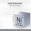 Nickel Cube - Metal Element Cubes - Laser Engraved Density Cube Set for ...