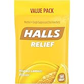 Amazon.com: Halls Relief Honey Lemon Cough Drops, Value Pack, 140 Drops