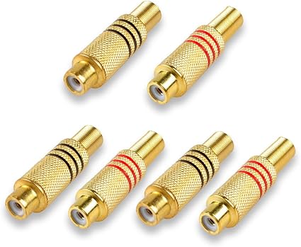 Amazon.com: RCA Connector Plug, Conwork 6-Pack RCA Female Plug Screws ...