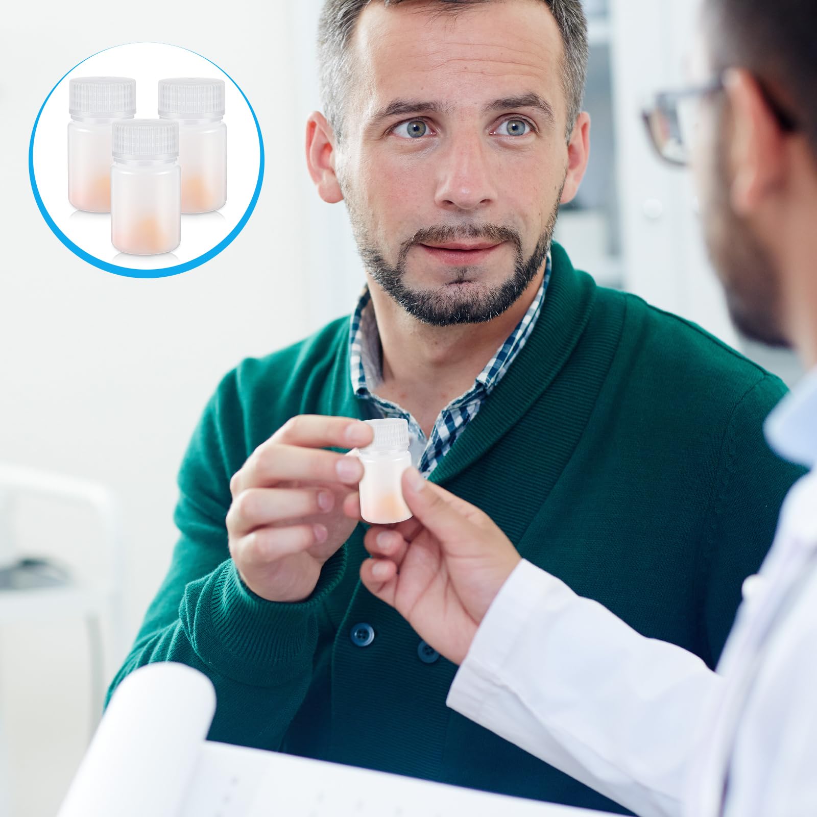 Tatuo 6 Pcs 1 Oz Wide Mouth Lab Reagent Bottle Polypropylene Sample ...