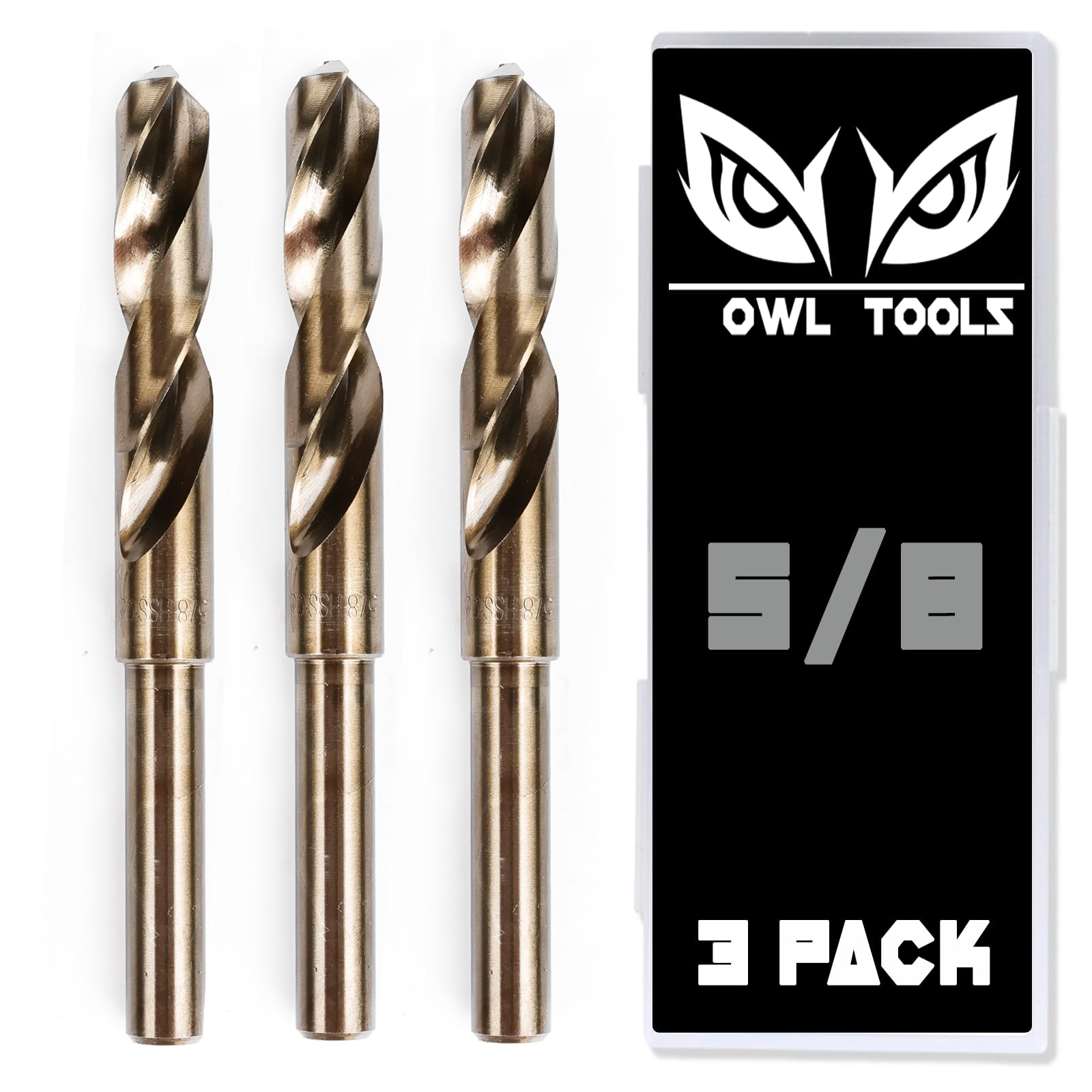 Owl Tools 5/8 Cobalt Drill Bits - 3 Pack - 6 Inch Length - M35 Cobalt ...