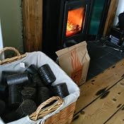 Bio-Bean Heat Log Made from Recycled Coffee Grounds, Brown, 24cm x 14cm ...