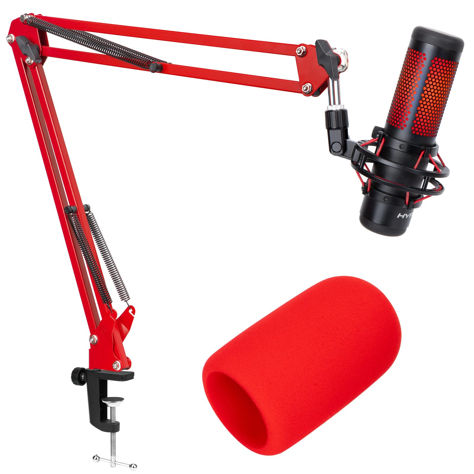 SUNMON HyperX QuadCast Boom Arm - Red Boom Arm for Hyper x QuadCast ...