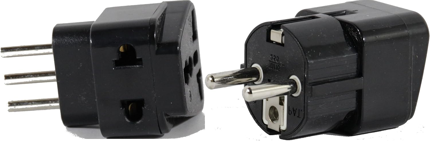 US to ITALY Travel Adapter Plug for USA/Universal to EUROPE Type E (C/F ...