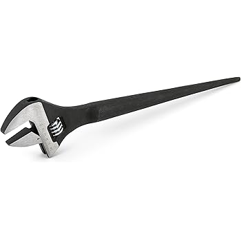 Proferred T10001 Mining Adjustable Wrench with Hammer, Chrome Finish ...